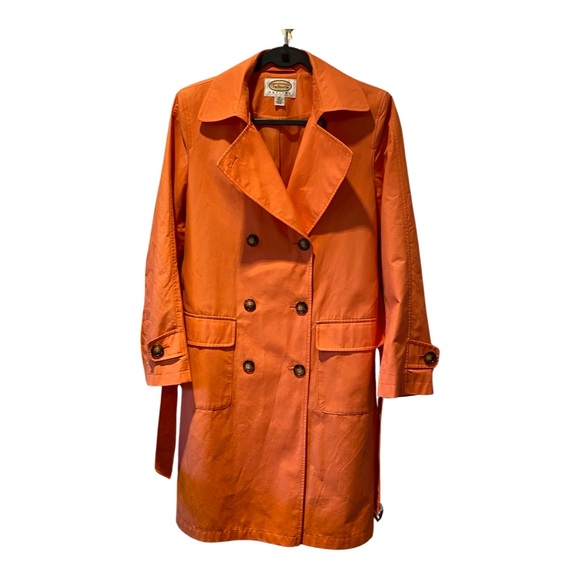 Talbots | Jackets & Coats | Talbots Orange Trench Coat 8p | Poshmark